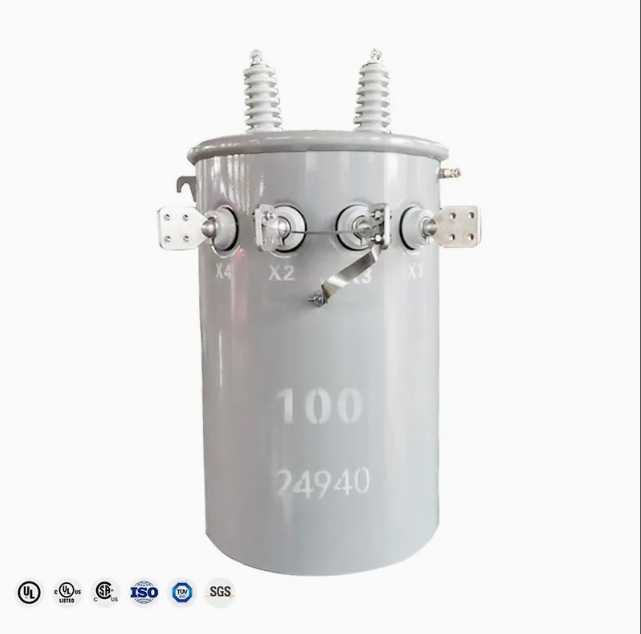6KV/10KV/13.8KV/15kV/ Pole Mounted Single Phase Circle Tank Shape ...
